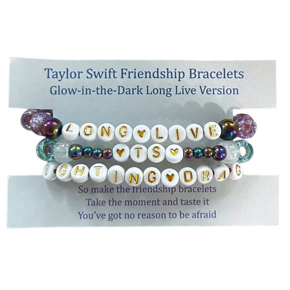 Taylor Swift | Jewelry | 3 Taylor Swift Friendship Bracelets Glow In ...